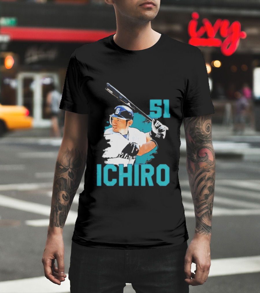 Ichiro Suzuki 51 Seattle Mariners MLB Baseball T-Shirt