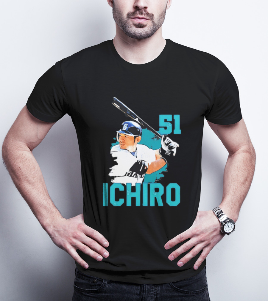 Ichiro Suzuki 51 Seattle Mariners MLB Baseball T-Shirt