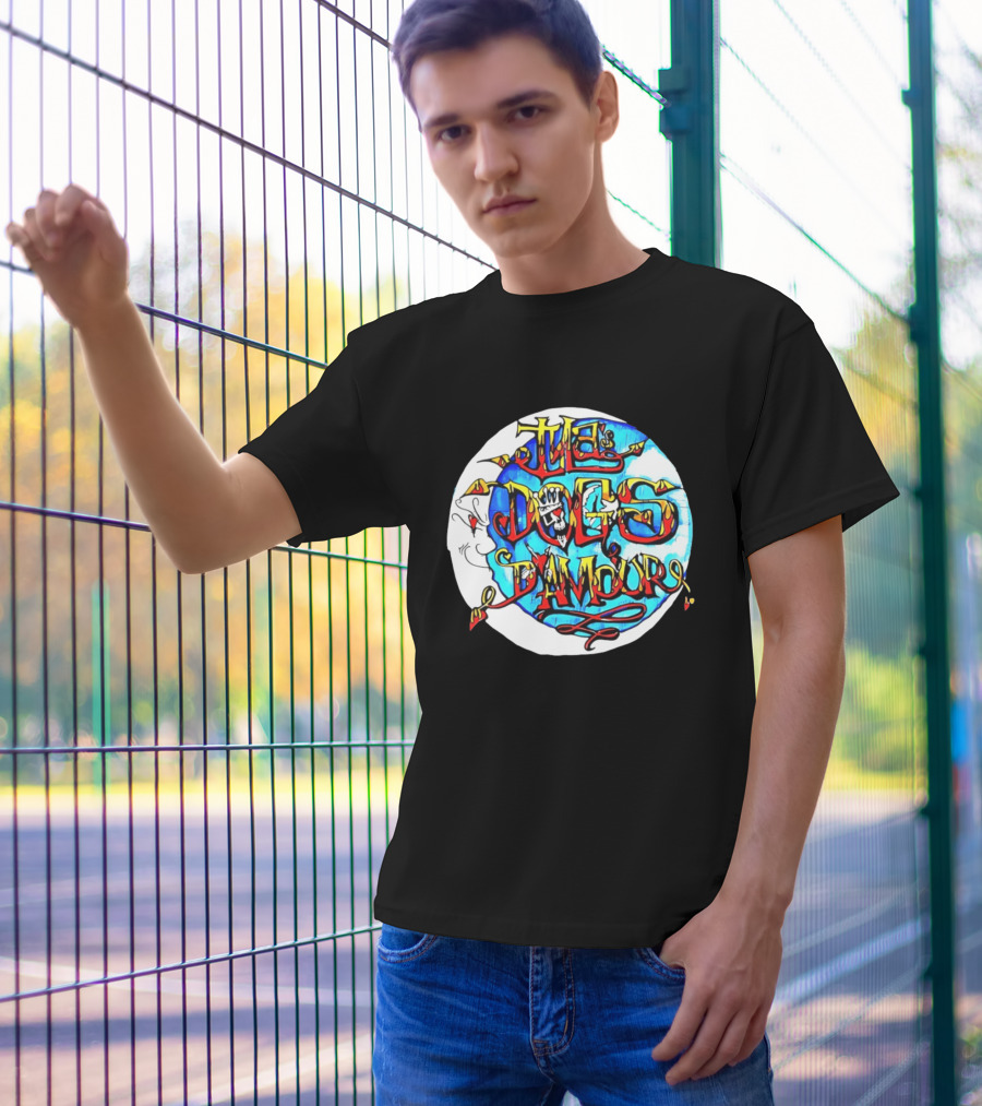 The Dogs D'Amour Iconic Band Logo Vibrant Skull T-Shirt