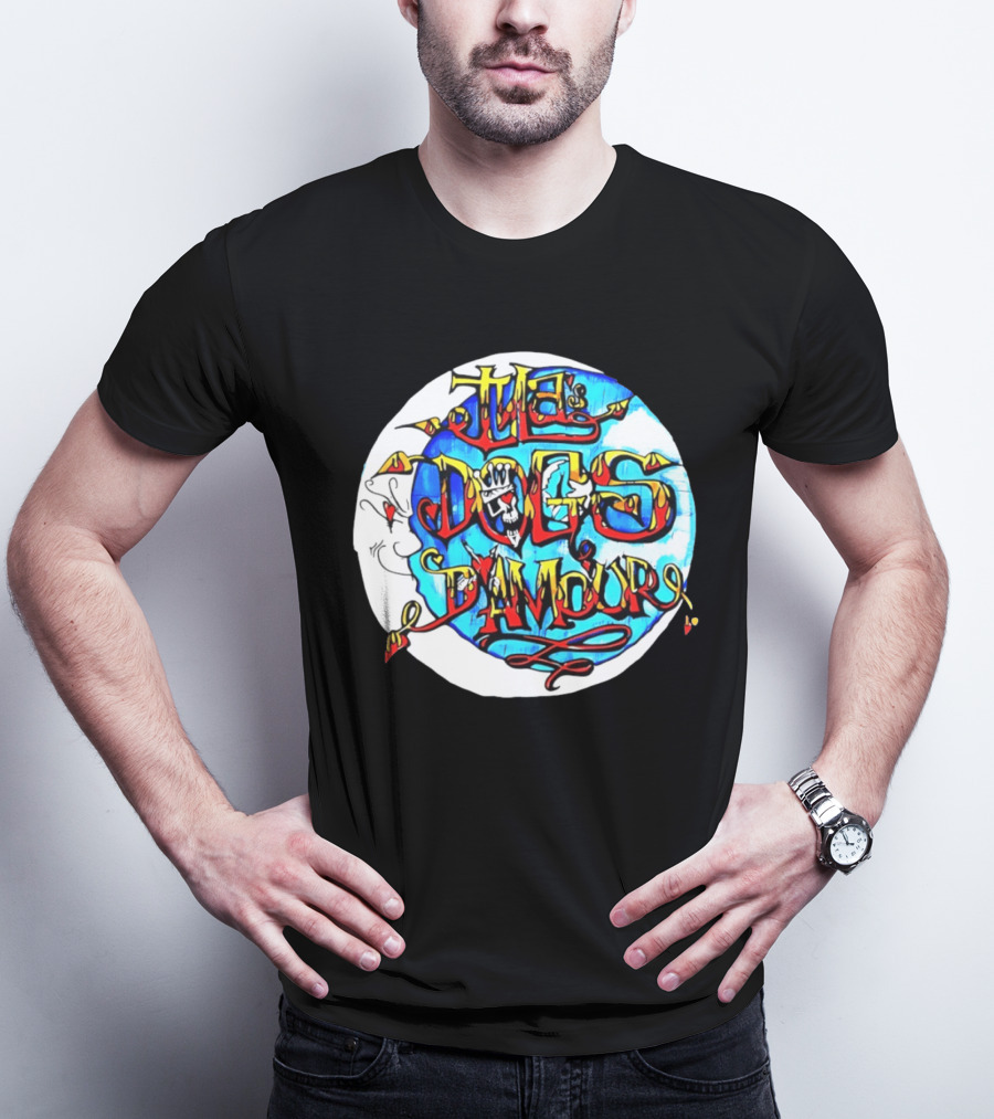 The Dogs D'Amour Iconic Band Logo Vibrant Skull T-Shirt