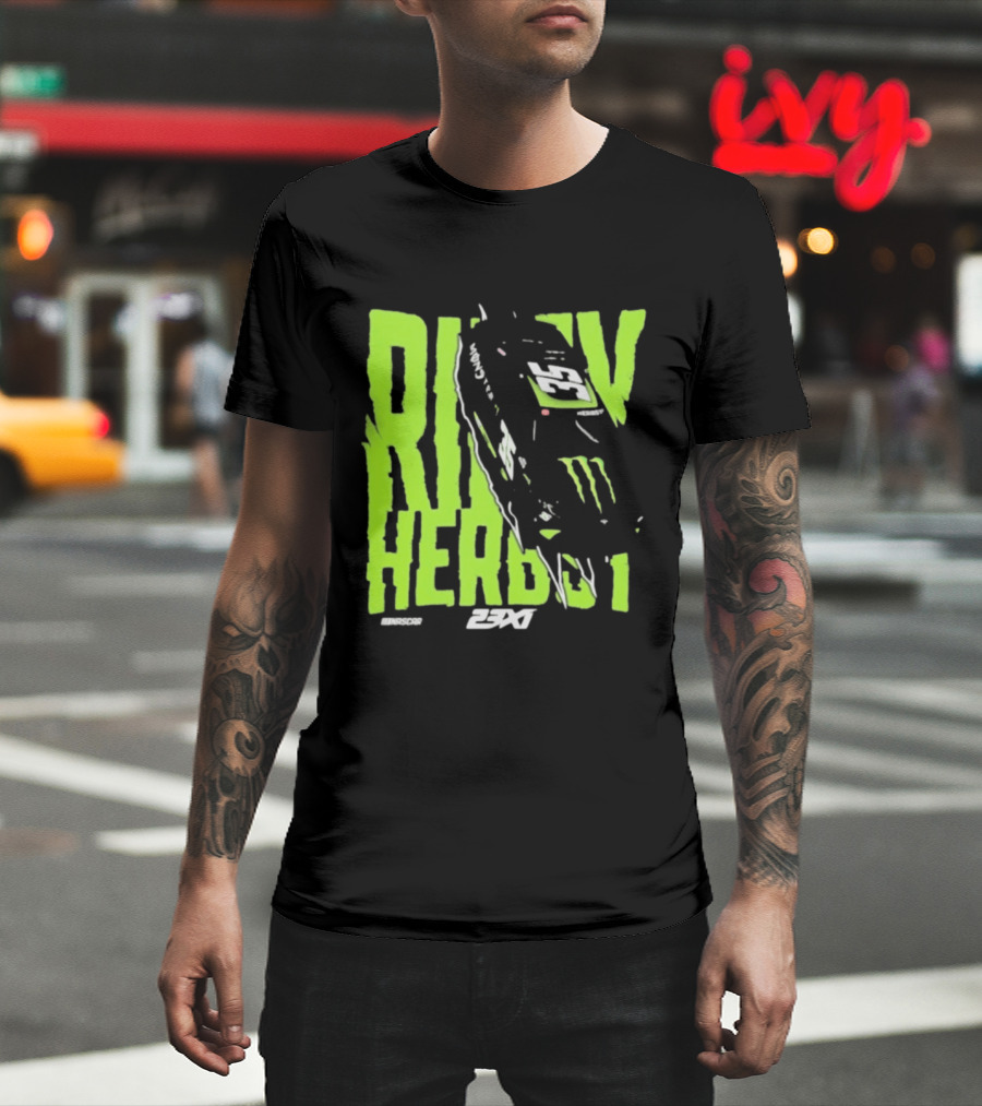 Riley Herbst 2023 23XI NASCAR Monster Energy Racing 98 T-Shirt
