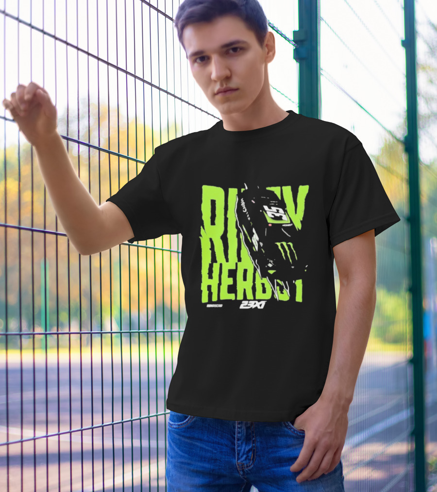 Riley Herbst 2023 23XI NASCAR Monster Energy Racing 98 T-Shirt
