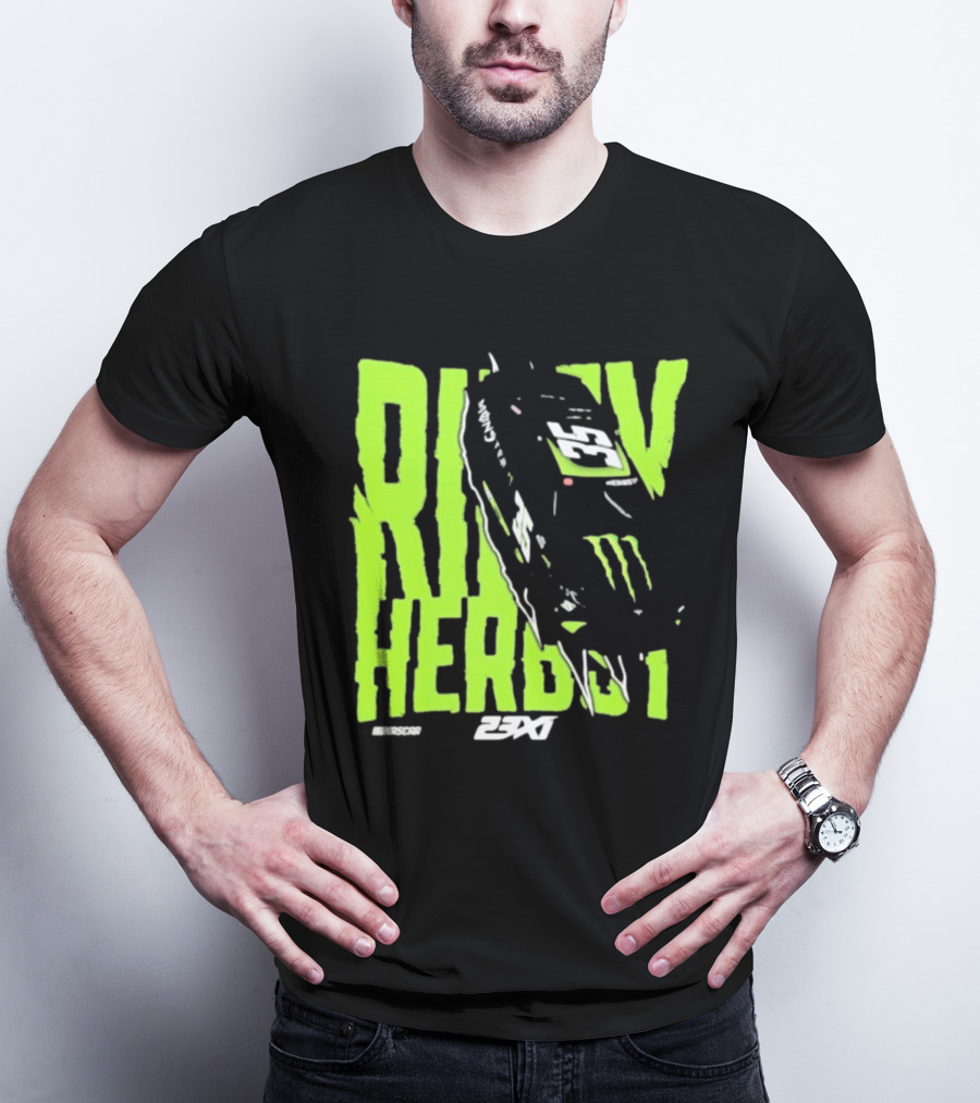 Riley Herbst 2023 23XI NASCAR Monster Energy Racing 98 T-Shirt