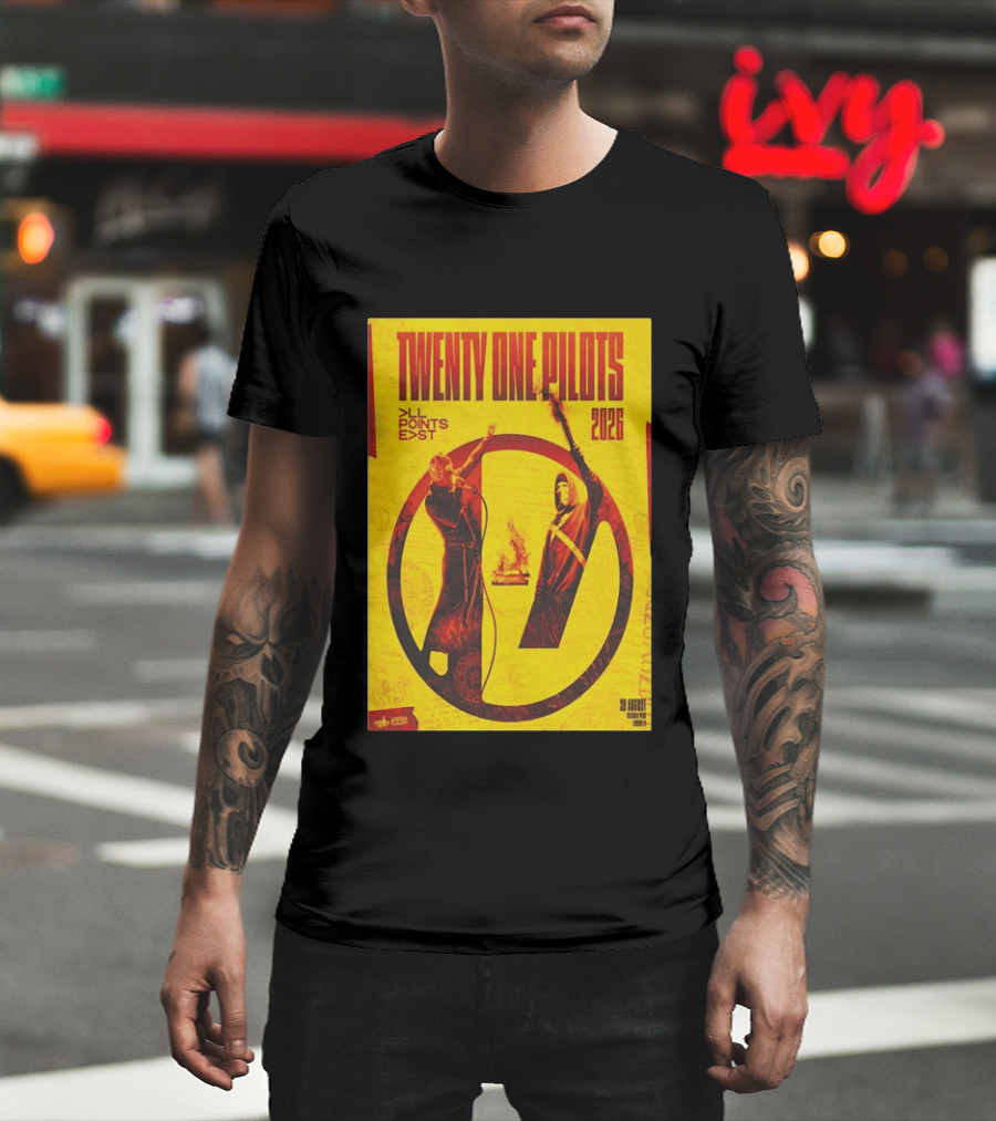 Twenty One Pilots All Points East 2026 Victoria Park London August 30 Tour T-Shirt
