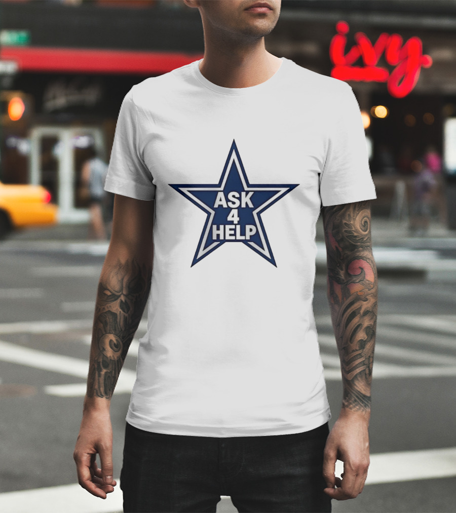 Dallas Cowboys Classic Ask 4 Help Star T-Shirt