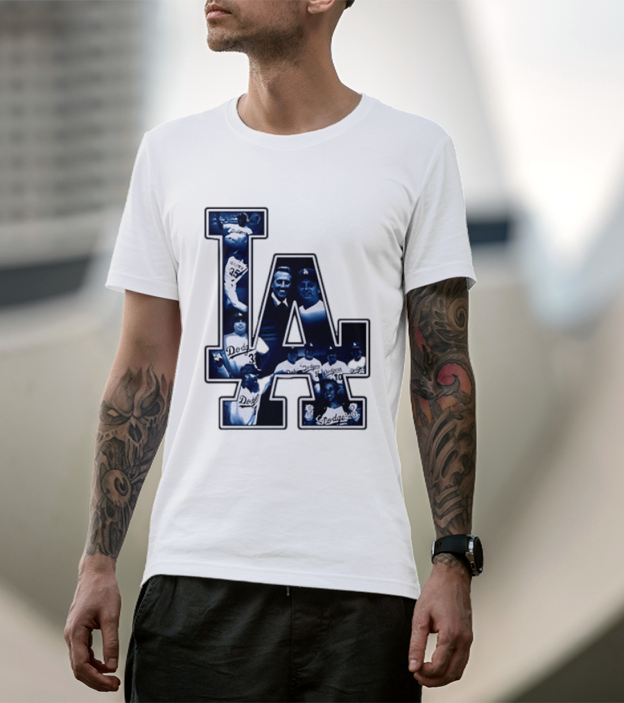 Los Angeles Dodgers Legends LA MLB Baseball Team Vintage Photography T-Shirt