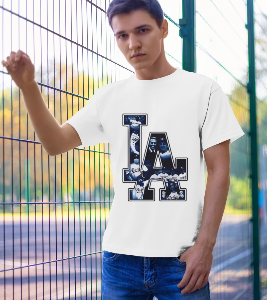 Los Angeles Dodgers Legends LA MLB Baseball Team Vintage Photography T-Shirt