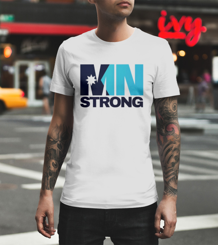 MN Strong Minneapolis Minnesota Kiss Cut Star T-Shirt
