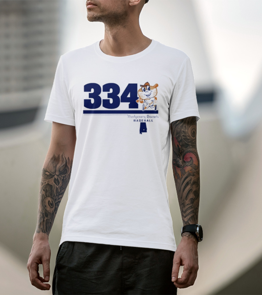 Montgomery Biscuits Baseball 334 Biscuits T-Shirt