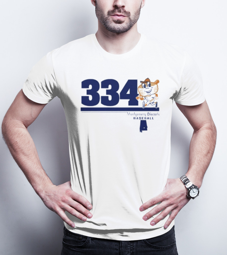 Montgomery Biscuits Baseball 334 Biscuits T-Shirt
