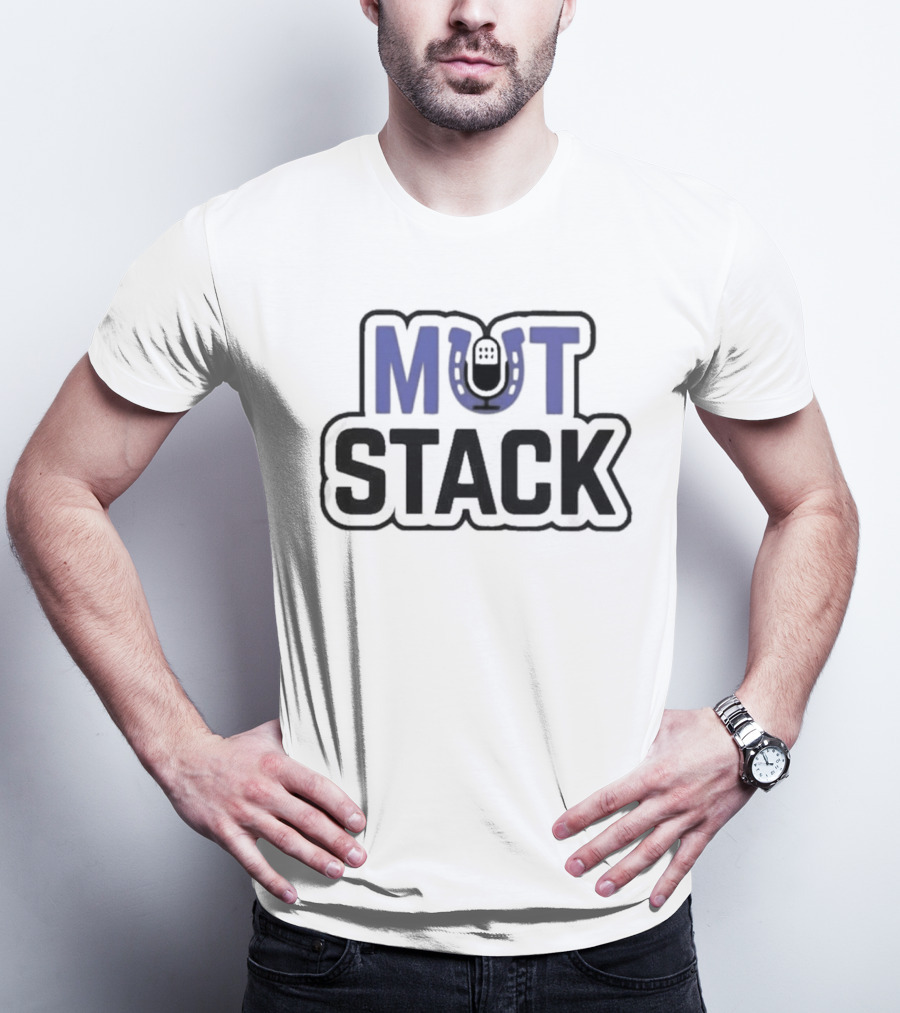 Mut Stack Horseshoe Iconography Blue And Black T-Shirt