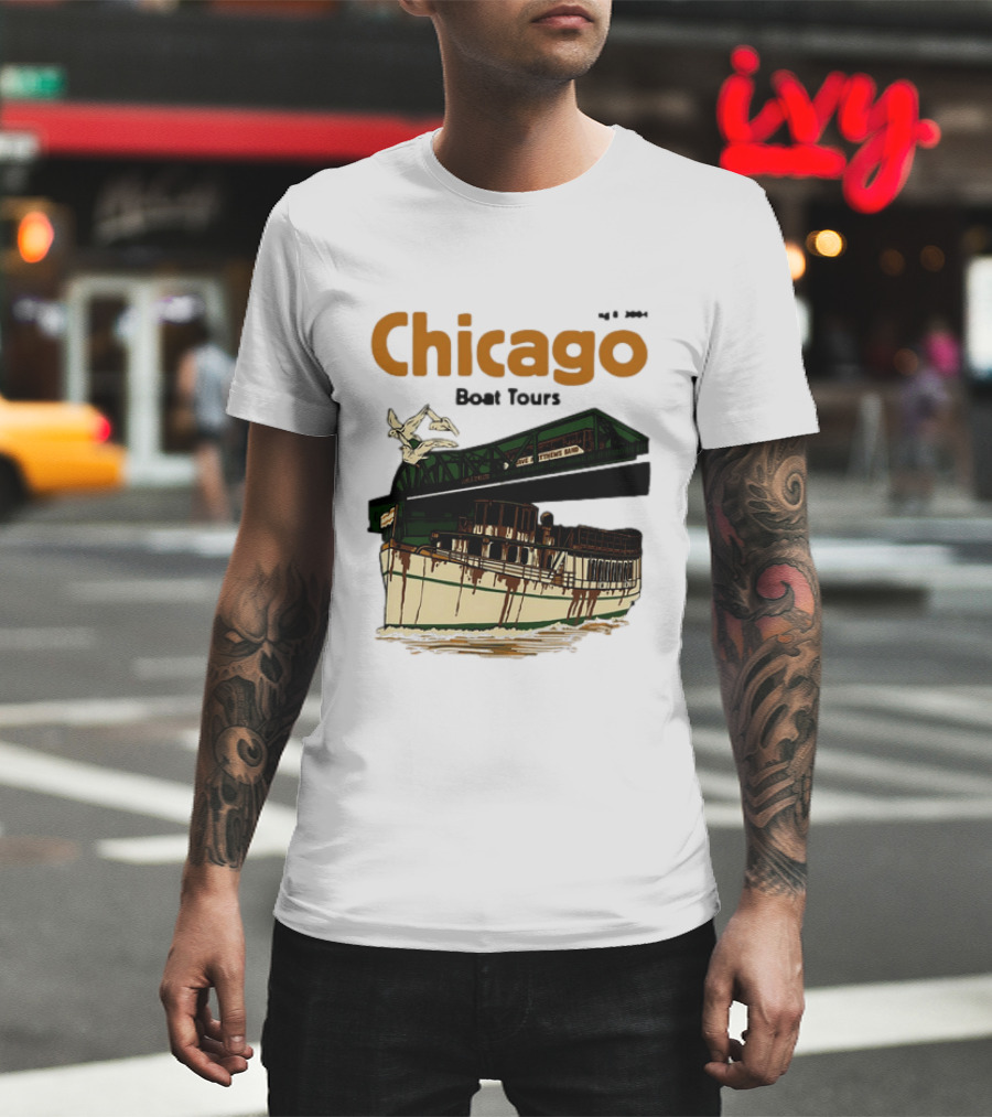 Dave Matthews Band Chicago Boat Tours August 8 2004 Vintage Concert T-Shirt