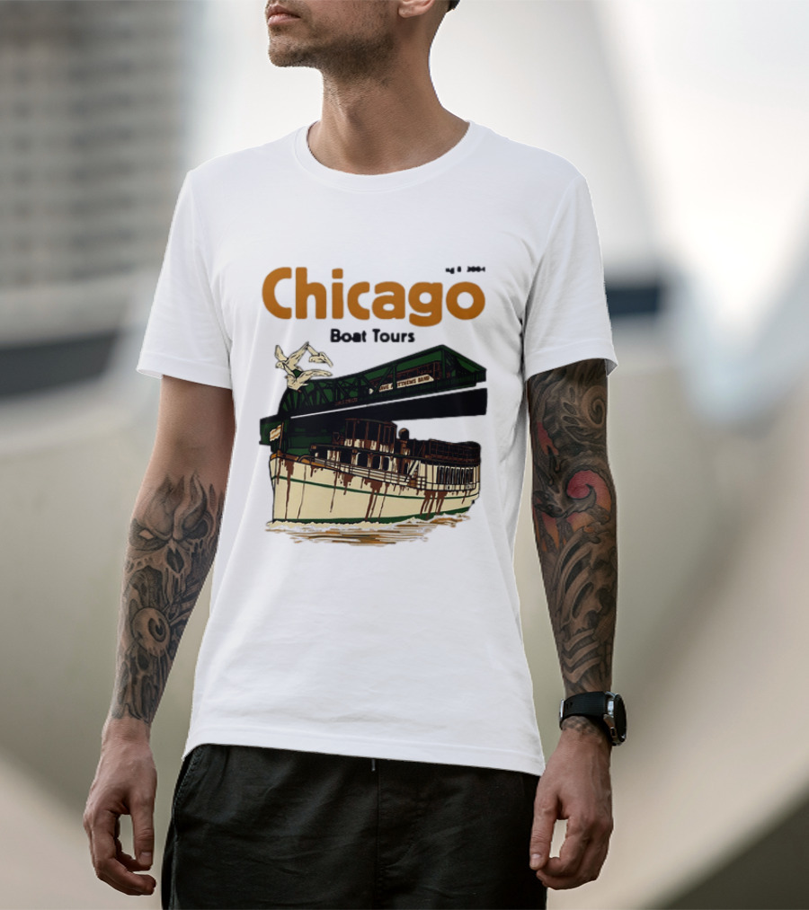 Dave Matthews Band Chicago Boat Tours August 8 2004 Vintage Concert T-Shirt
