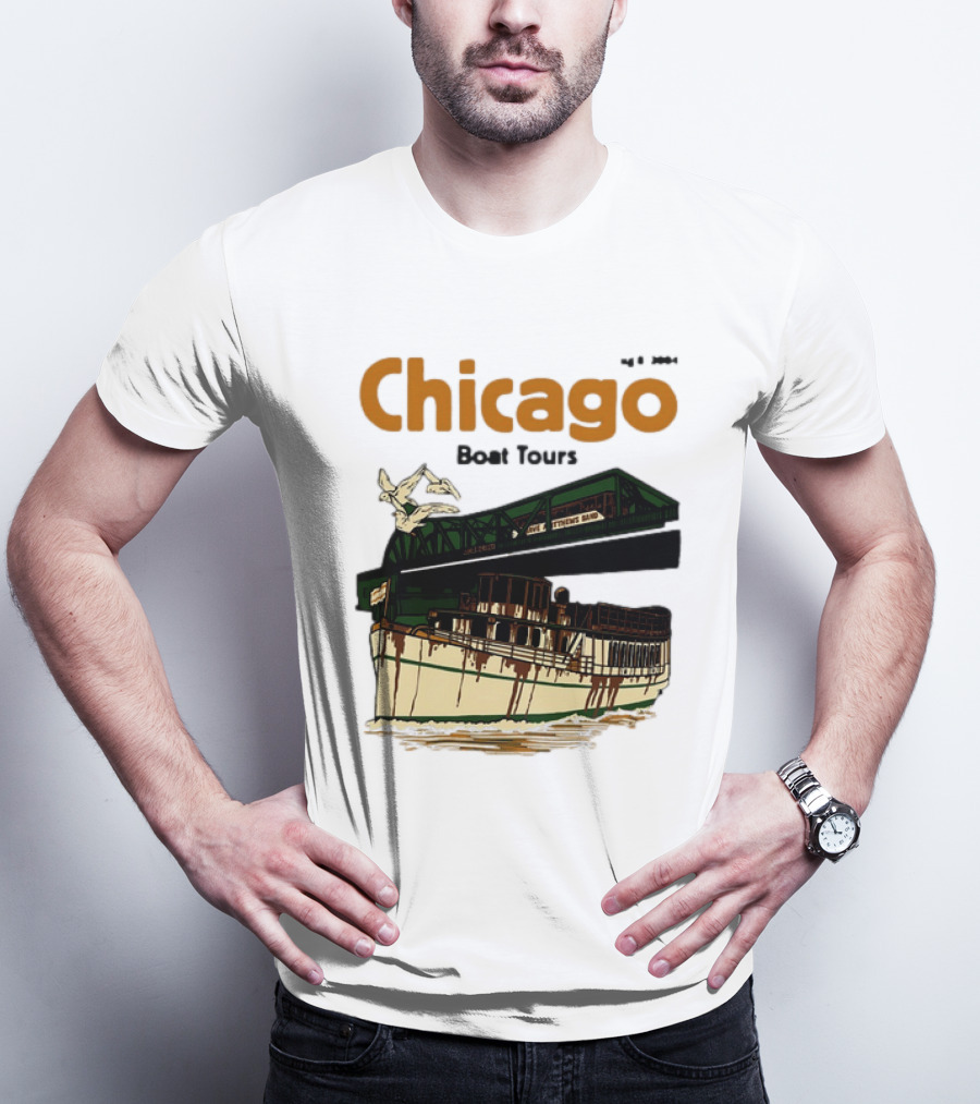 Dave Matthews Band Chicago Boat Tours August 8 2004 Vintage Concert T-Shirt