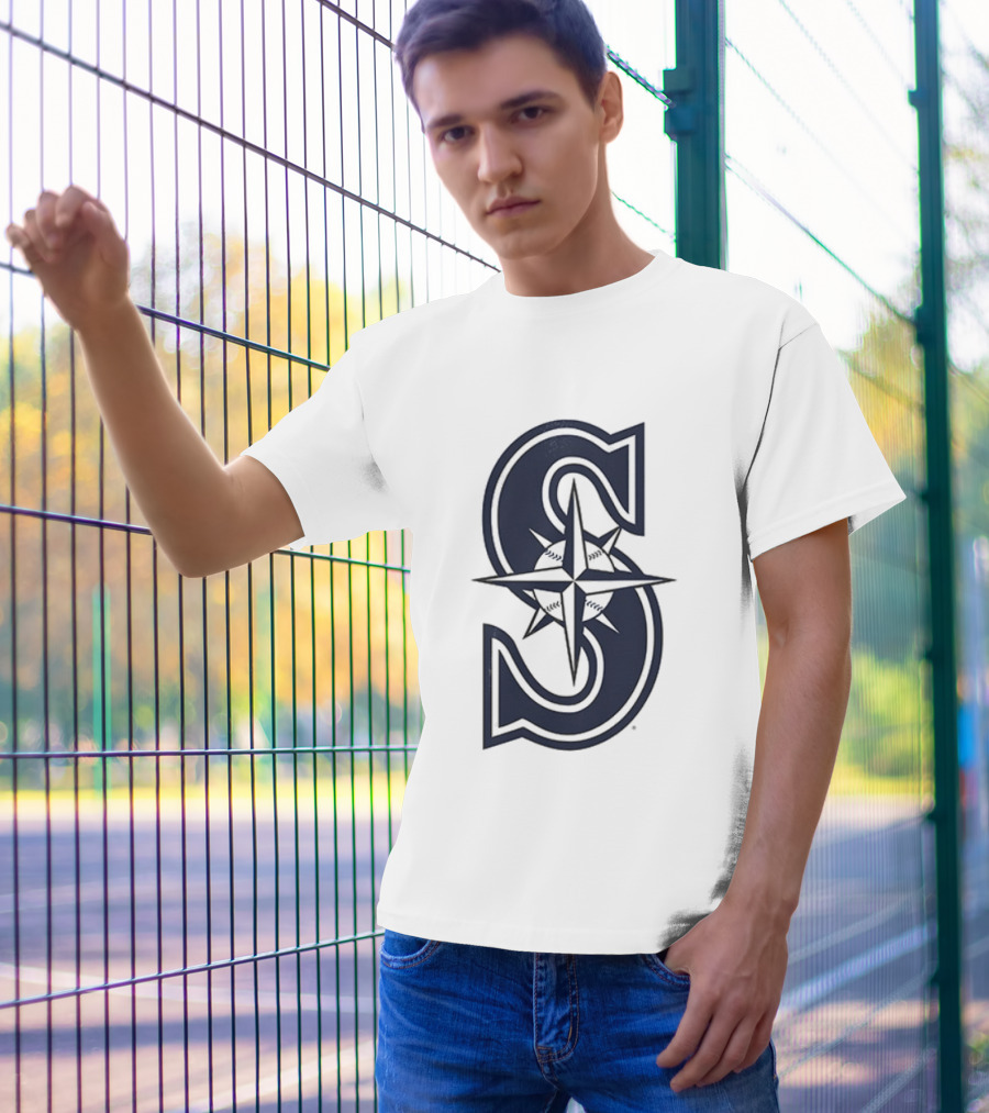 Seattle Mariners Tridents Up Compass Rose Iconography T-Shirt