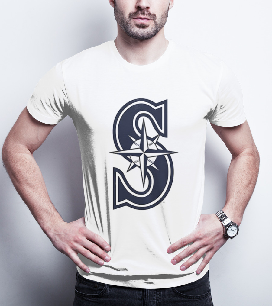 Seattle Mariners Tridents Up Compass Rose Iconography T-Shirt