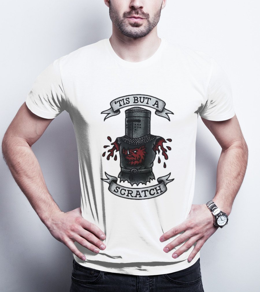 Tis But A Scratch Monty Python Black Knight Humor T-Shirt