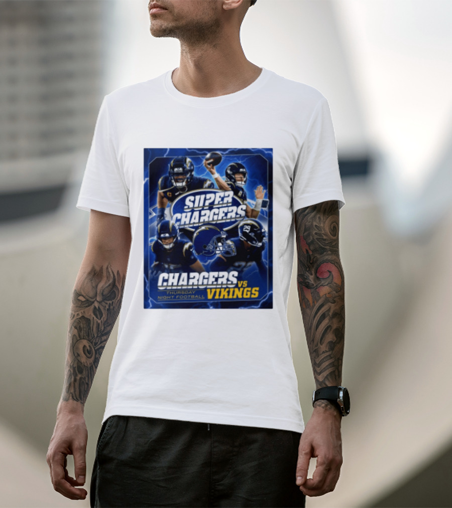 Super Chargers Vs Vikings Thursday Night Football 2025 T-Shirt