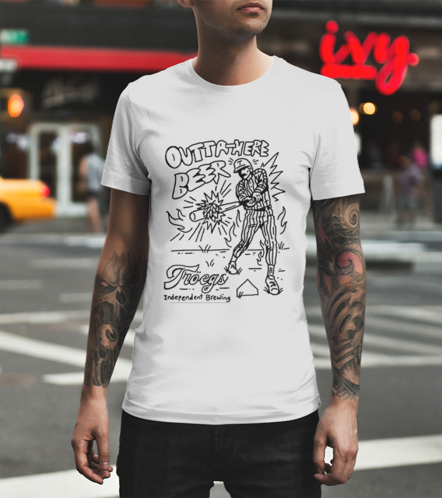 Outta Here Beer Troegs Independent Brewing Phillies Baseball T-Shirt