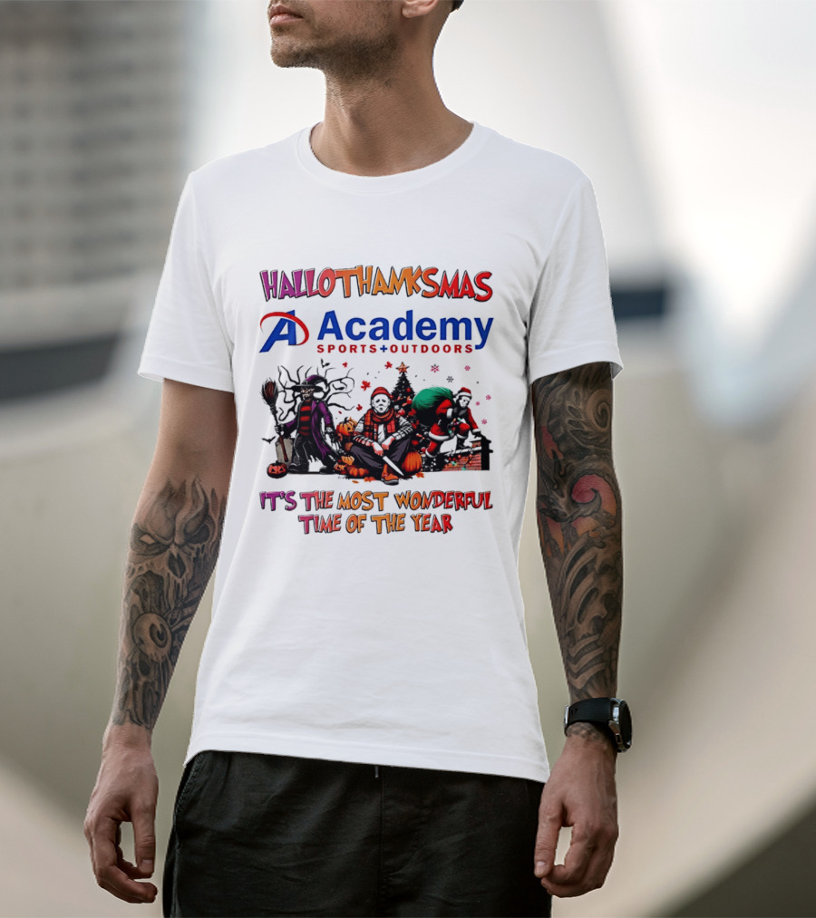 Hallothanksmas Academy Sports Outdoors It's The Most Wonderful Time T-Shirt