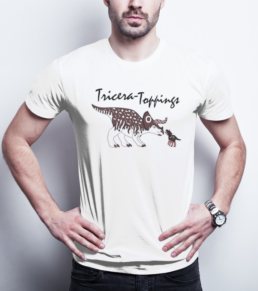 Tricera Toppings Dinosaur Treat Eating Sundae T-Shirt