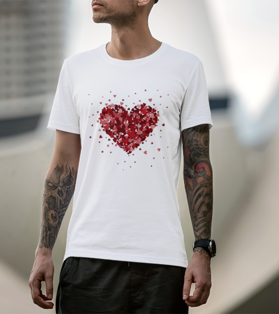 Romantic Valentine Tiny Hearts Xoxo Love T-Shirt
