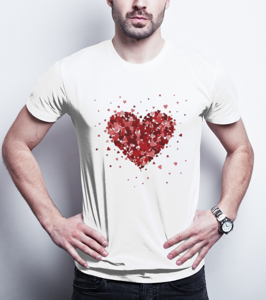 Romantic Valentine Tiny Hearts Xoxo Love T-Shirt