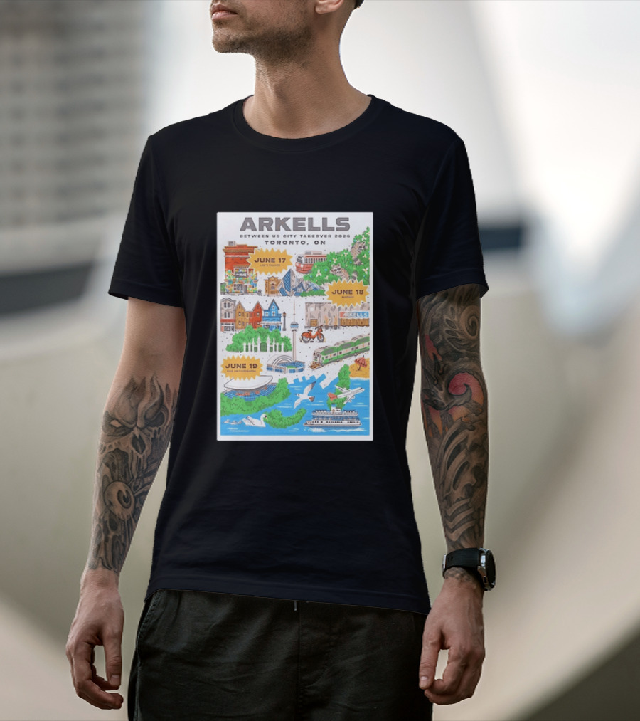 Arkells Between Us City Takeover 2026 Toronto ON June 17 18 19 Lee Palace History Roy Thomson Hall Venue Dates Streetcar CN Tower Green Spaces T-Shirt