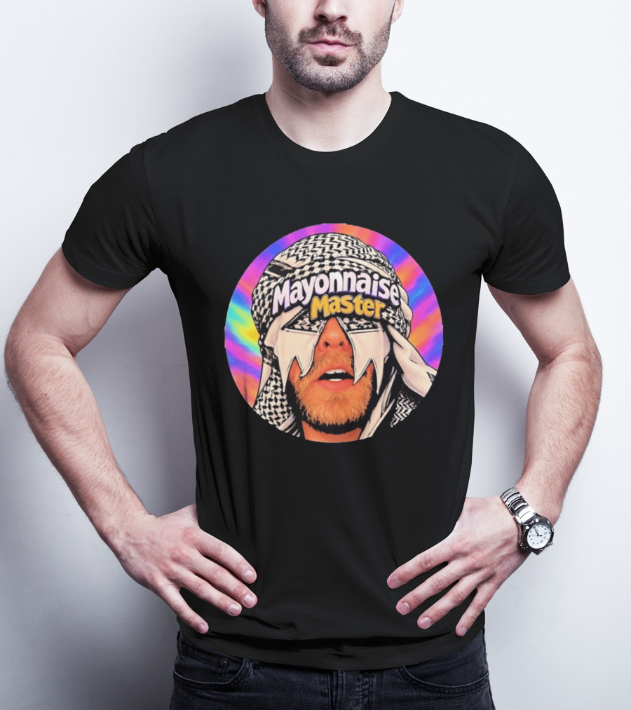 Mayonnaise Master Psychedelic Headwear Humor T-Shirt