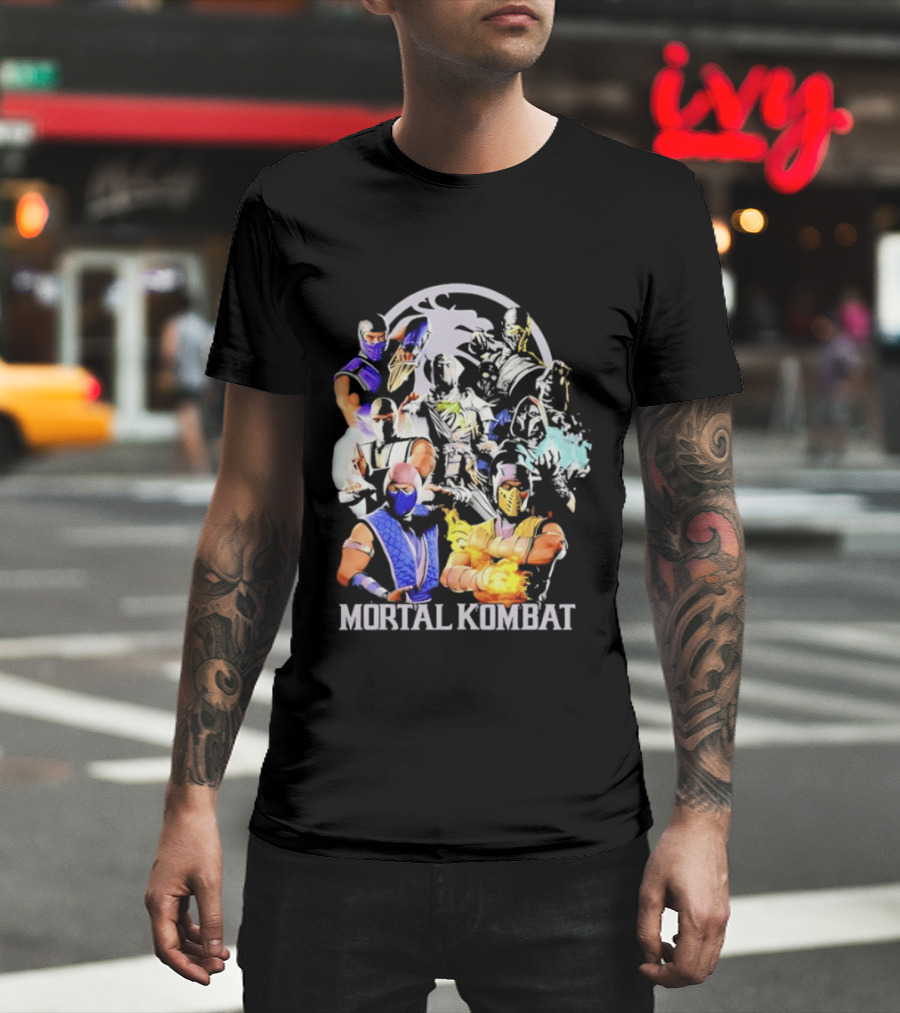 Mortal Kombat Sub Zero Ninja Characters Group T-Shirt