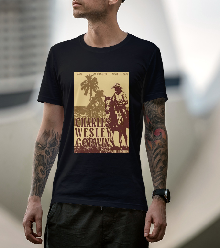 SOMA San Diego CA August 8 2026 Charles Wesley Godwin With Lilly Hiatt T-Shirt