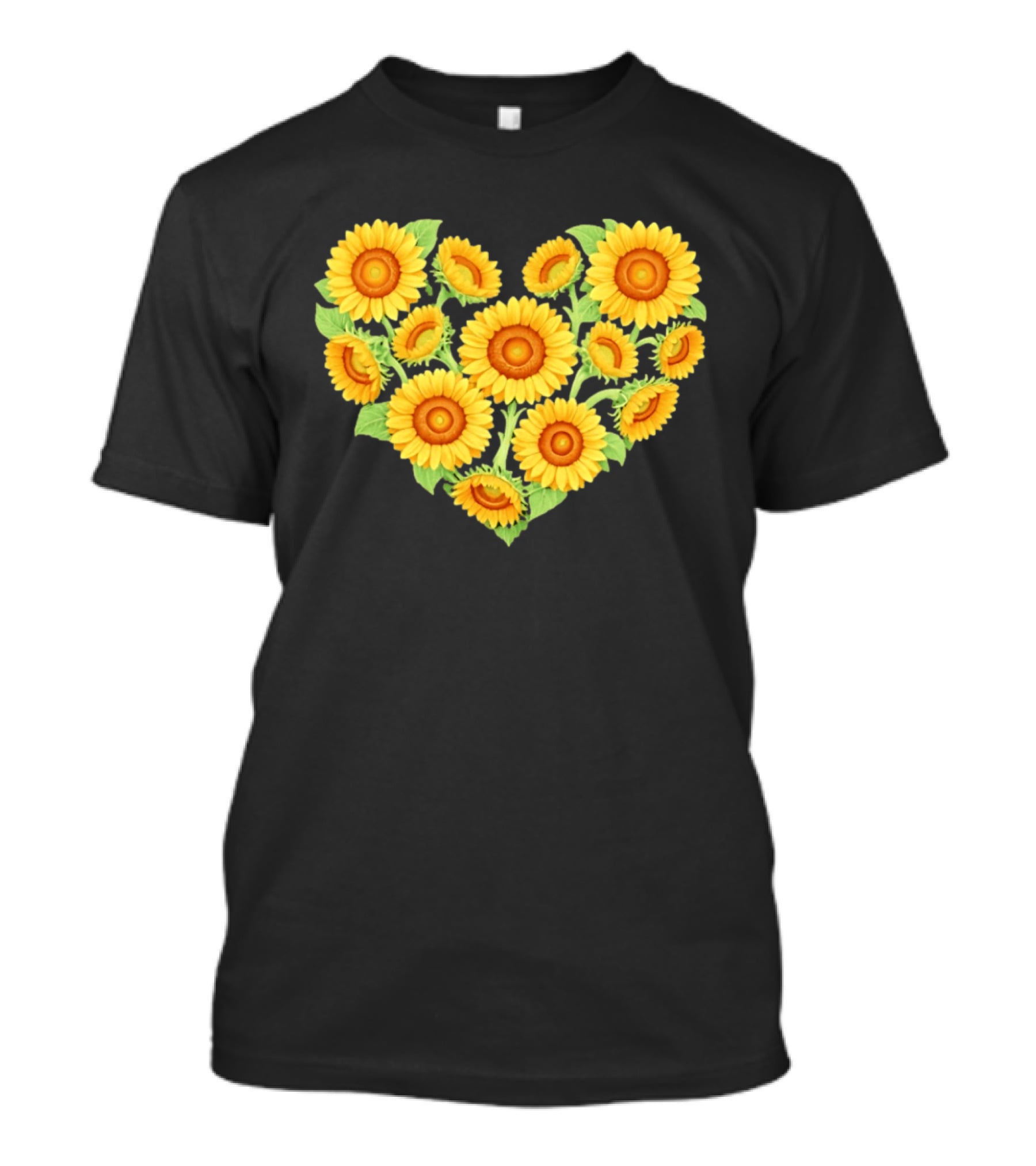 Sunflower Heart Shaped Floral Arrangement Nature T-Shirt