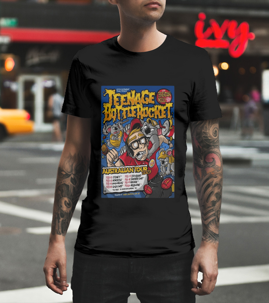 Teenage Bottle Rocket Australian Tour 2024 With Brendan Kelly Dates And Cities T-Shirt