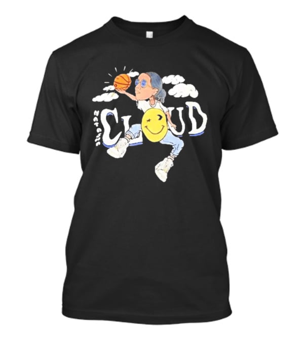 Natasha Cloud Caricature Serene Basketball Smile Clouds T-Shirt
