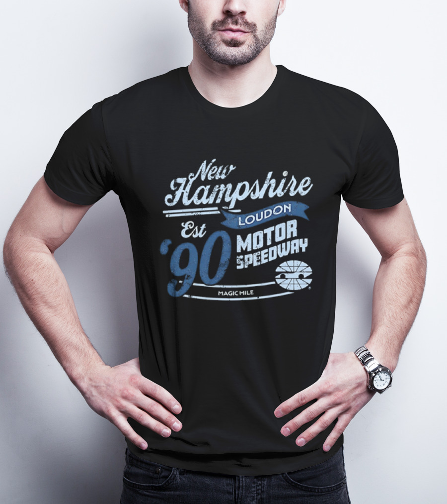 New Hampshire Loudon Motor Speedway Est 90 Magic Mile Racing T-Shirt