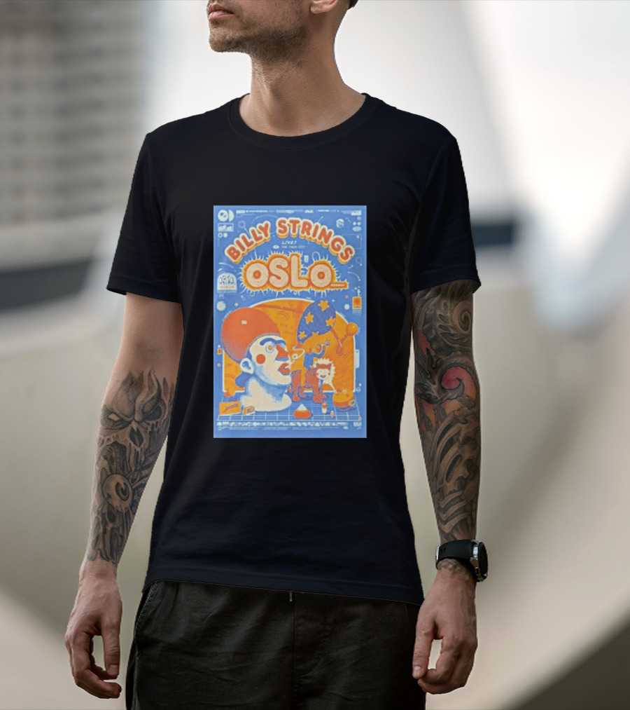 Billy Strings Live Oslo Norway 06.10 Tour Event T-Shirt
