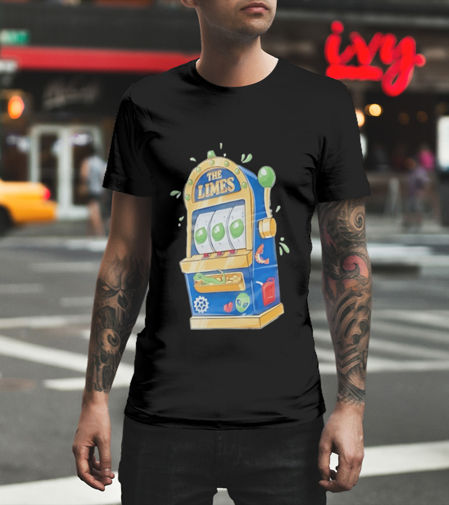 The Limes Slot Machine Gambling Casino With Aliens And Citrus T-Shirt