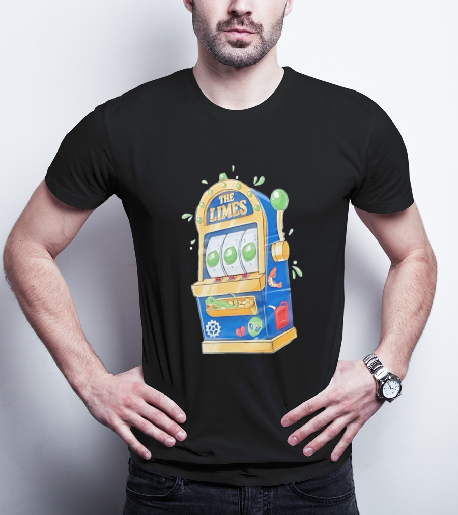 The Limes Slot Machine Gambling Casino With Aliens And Citrus T-Shirt