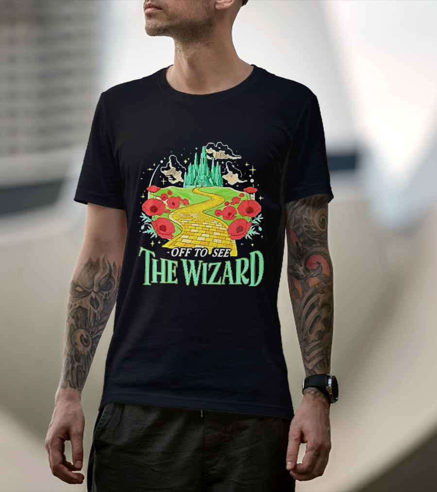Off To See The Wizard Yellow Brick Road Fantasy Longsleeve T-Shirt