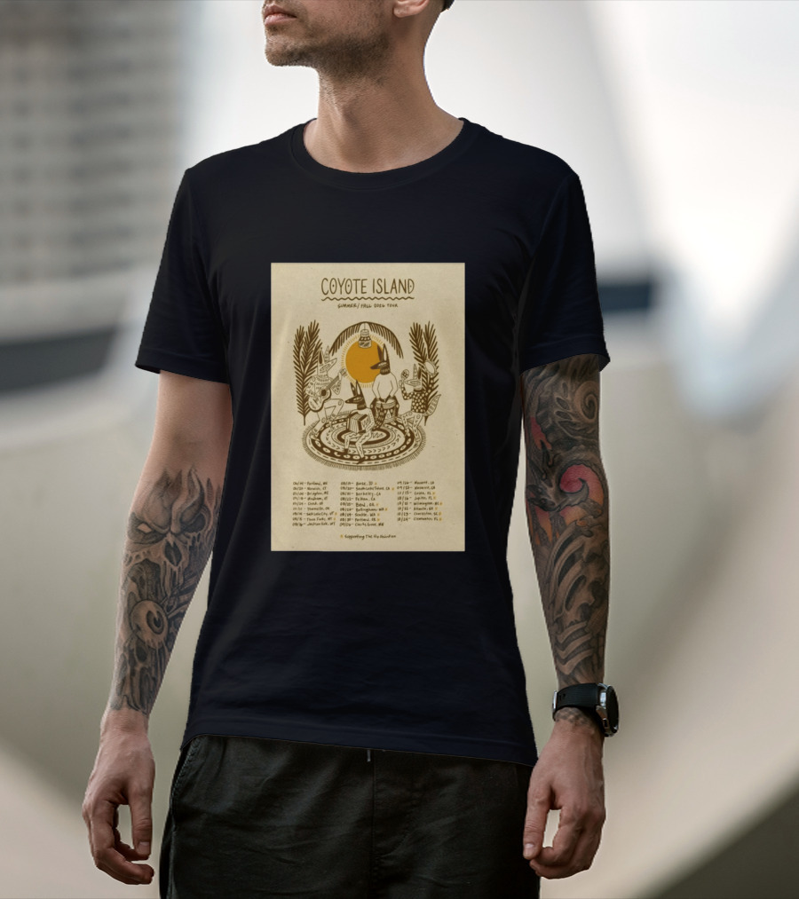 Coyote Island Summer Fall 2026 Tour Portland Boise Berkeley Petaluma T-Shirt