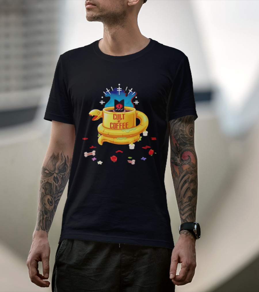 Cult Of Coffee Occult Snake Candle Witchcraft Cup T-Shirt