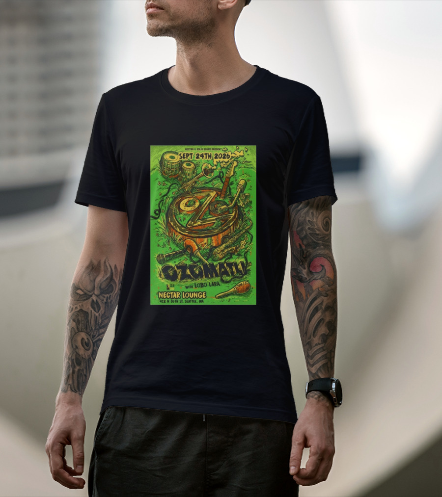 Ozomatli At Nectar Lounge Seattle With Lobo Lara September 24th 2026 T-Shirt