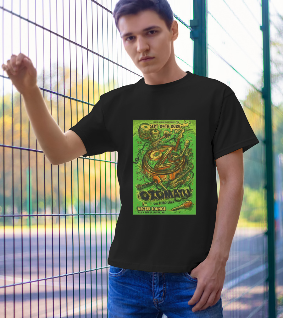 Ozomatli At Nectar Lounge Seattle With Lobo Lara September 24th 2026 T-Shirt