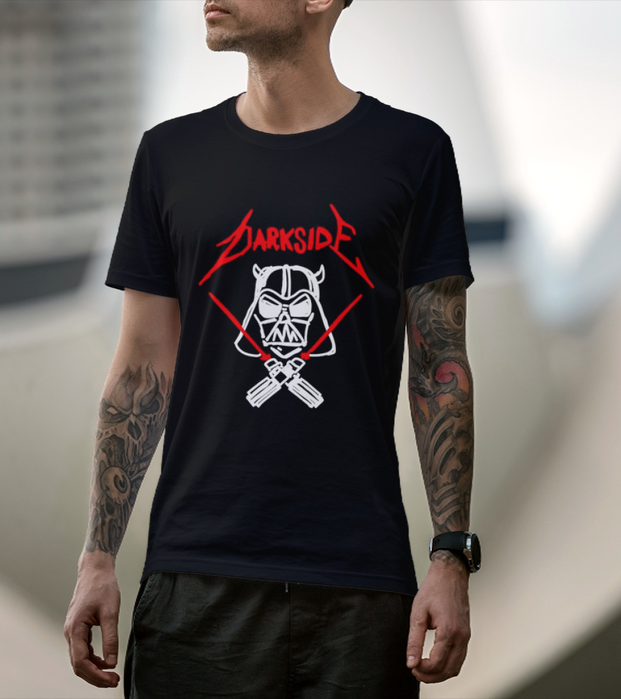 Darth Vader Join The Dark Side Metal Crossover Darkside Zwrocle Lightsabers T-Shirt