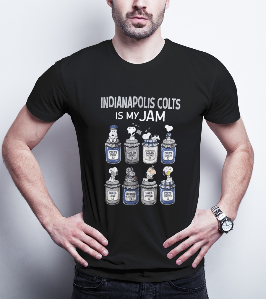 Indianapolis Colts Is My Jam Snoopy Colts Pride Family Forever T-Shirt