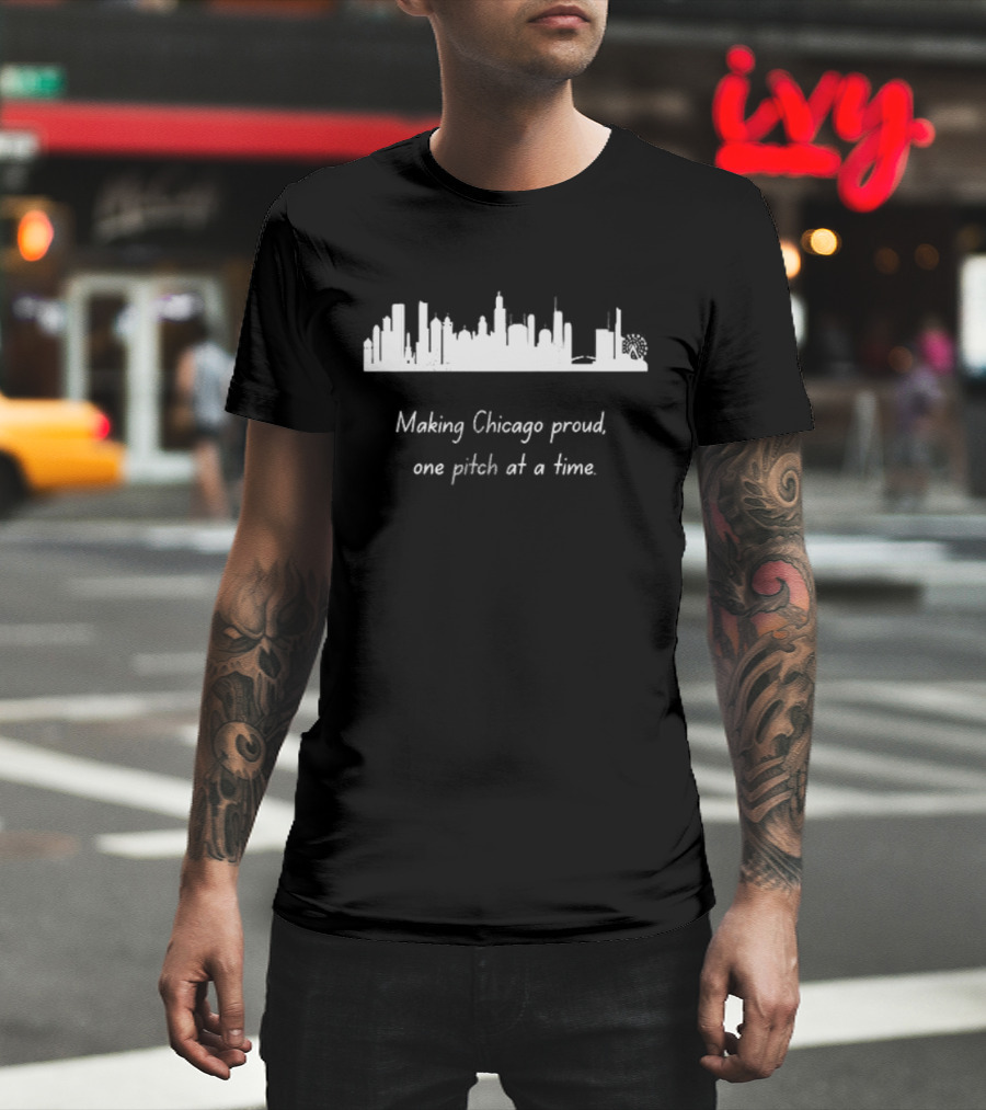 US Nationals Chicago City Skyline Making Chicago Proud One Pitch At A Time T-Shirt