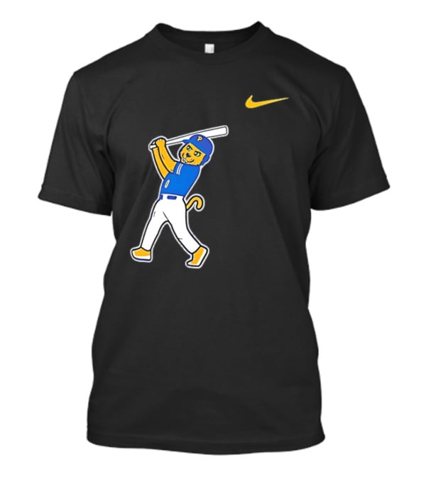 Pittsburgh Panthers Baseball Cartoon Mascot Batter Nike Sportswear T-Shirt