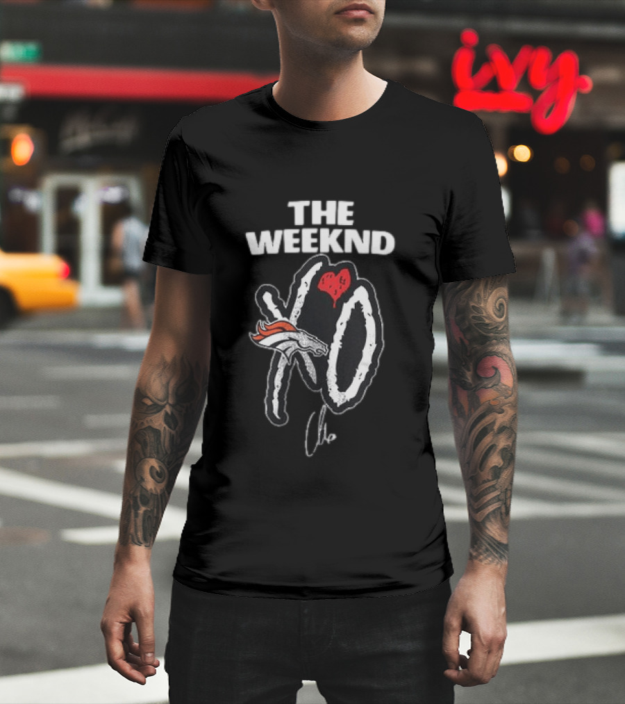 THE WEEKND XO Denver Broncos Collaboration T-Shirt