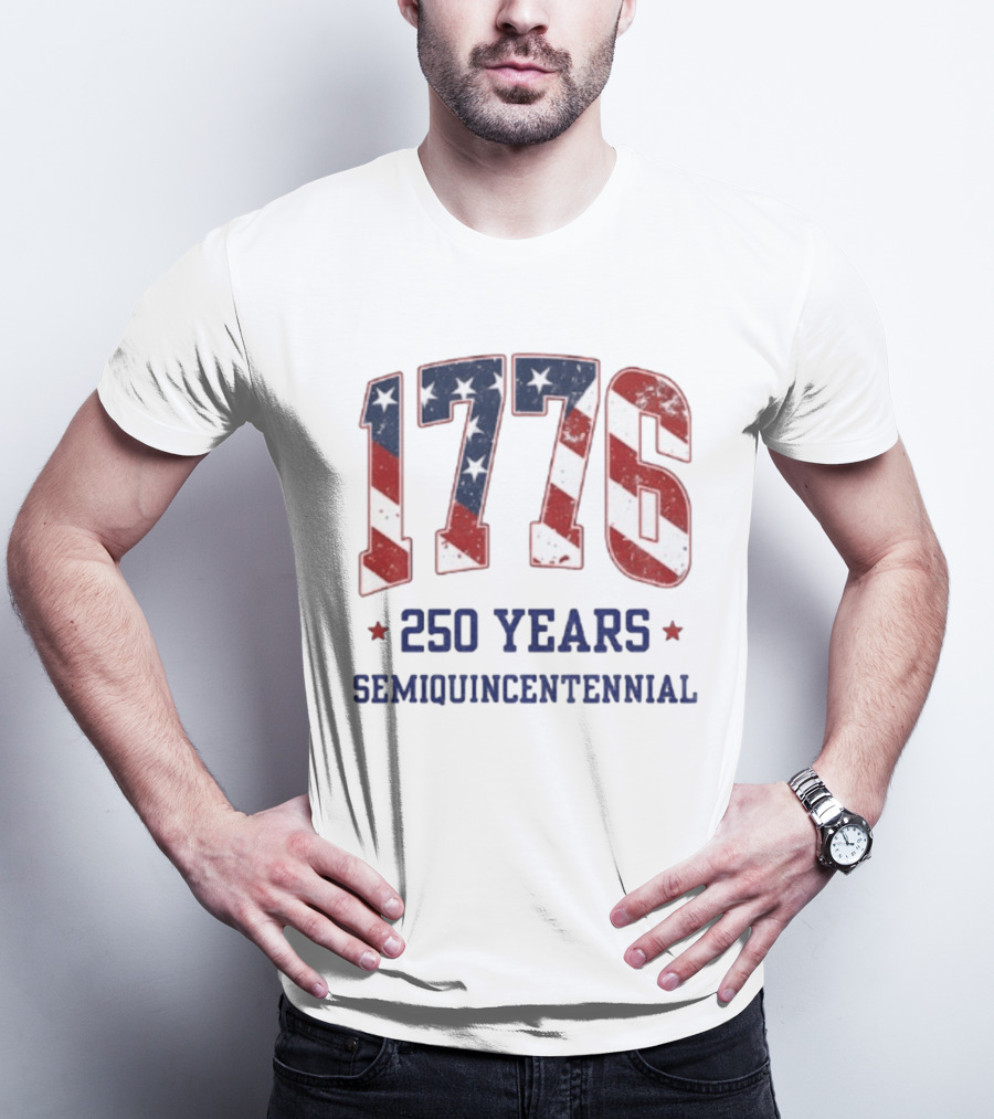 1776 250 Years Semiquincentennial American Flag Celebration T-Shirt