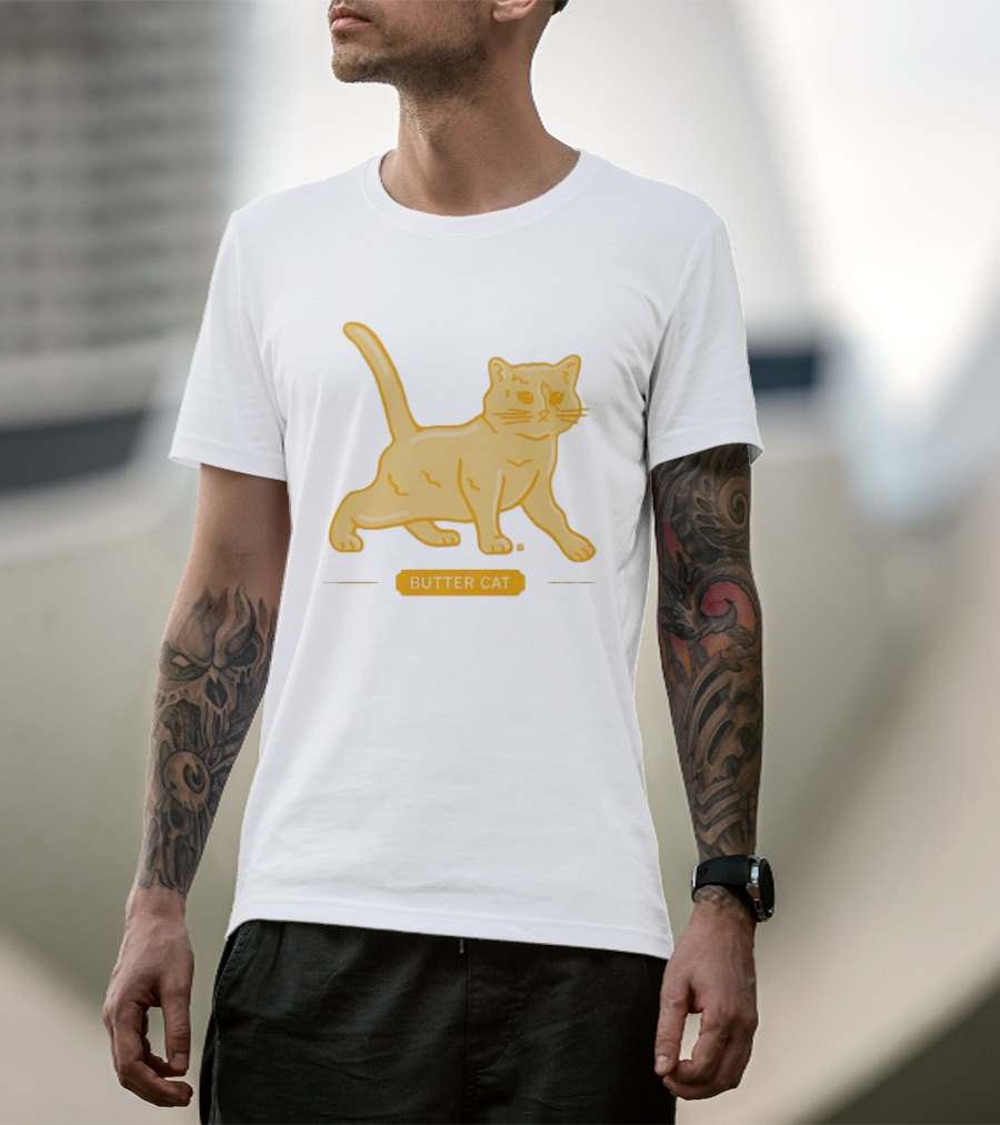 Butter Cat Animal Kitten Playful T-Shirt
